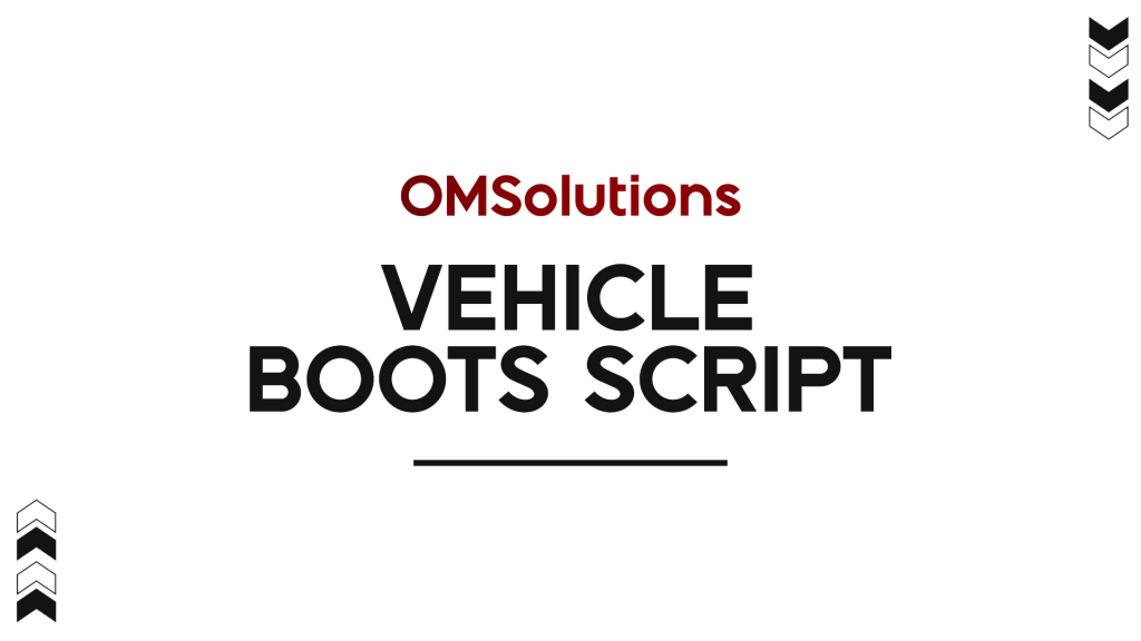 oVehicleBoots | Vehicle Boots Menu - OMSolutions